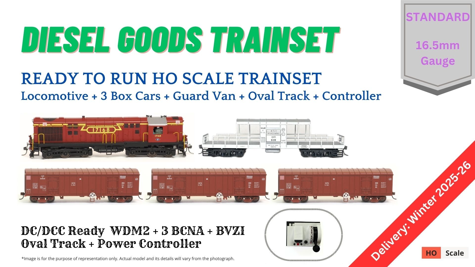 PRE-ORDER: TRAIN Set: Diesel Goods Train (With Track and Controller ...