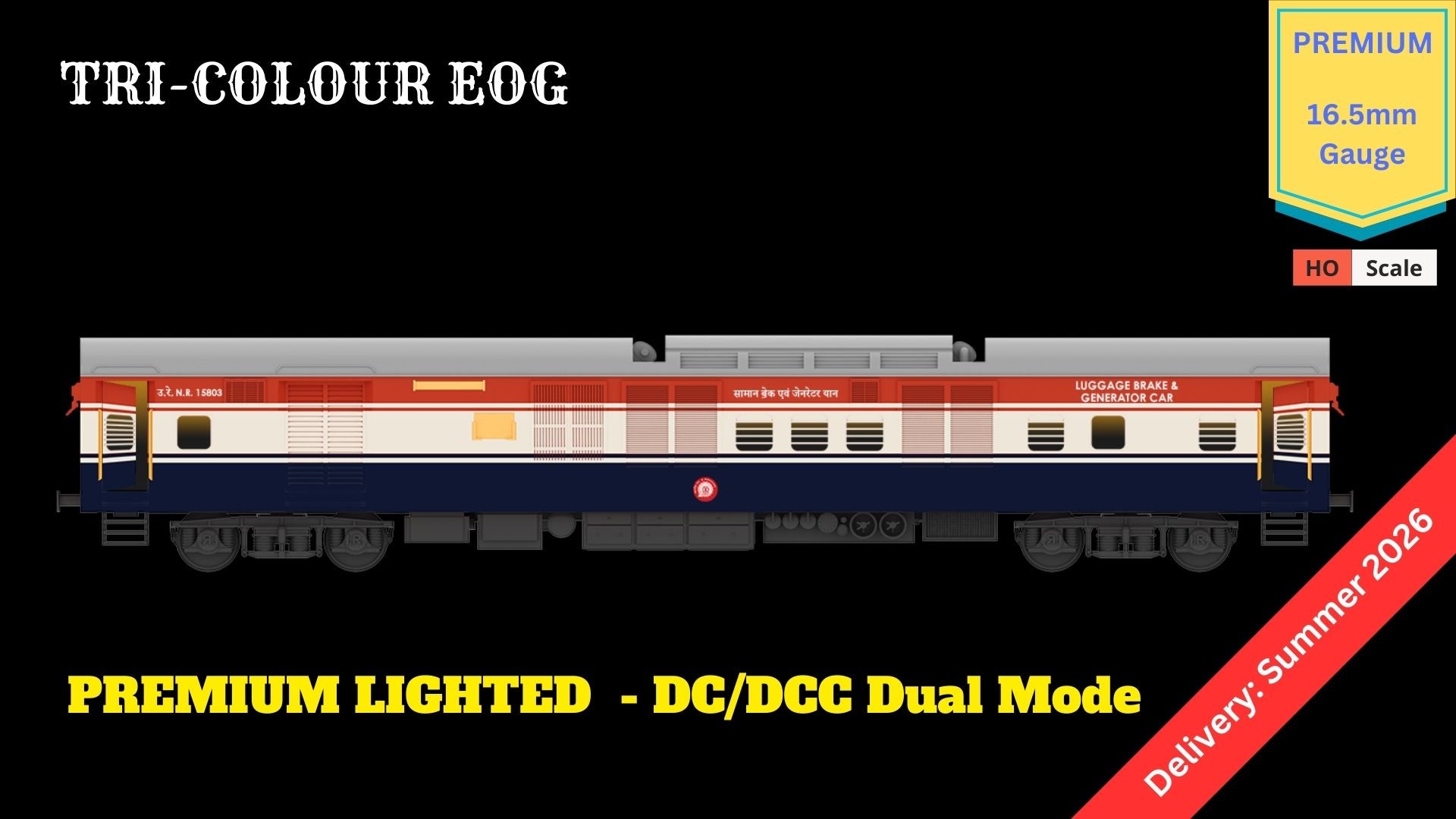 PRE-ORDER: ICF Generator Car (EOG) TRI-COLOUR, HO Scale - Premium Vers ...