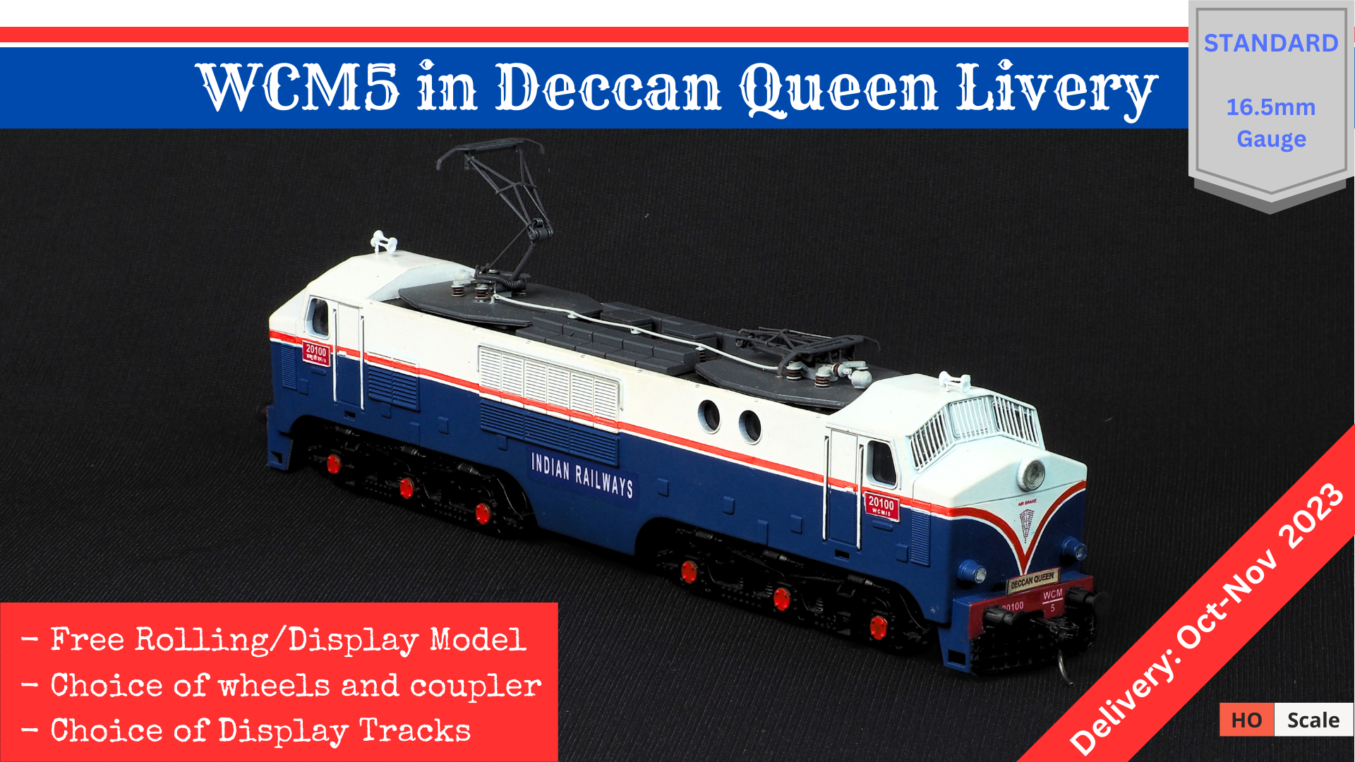Classic WCM5 Deccan Queen HO Scale Model, Non-motorised – Precision ...
