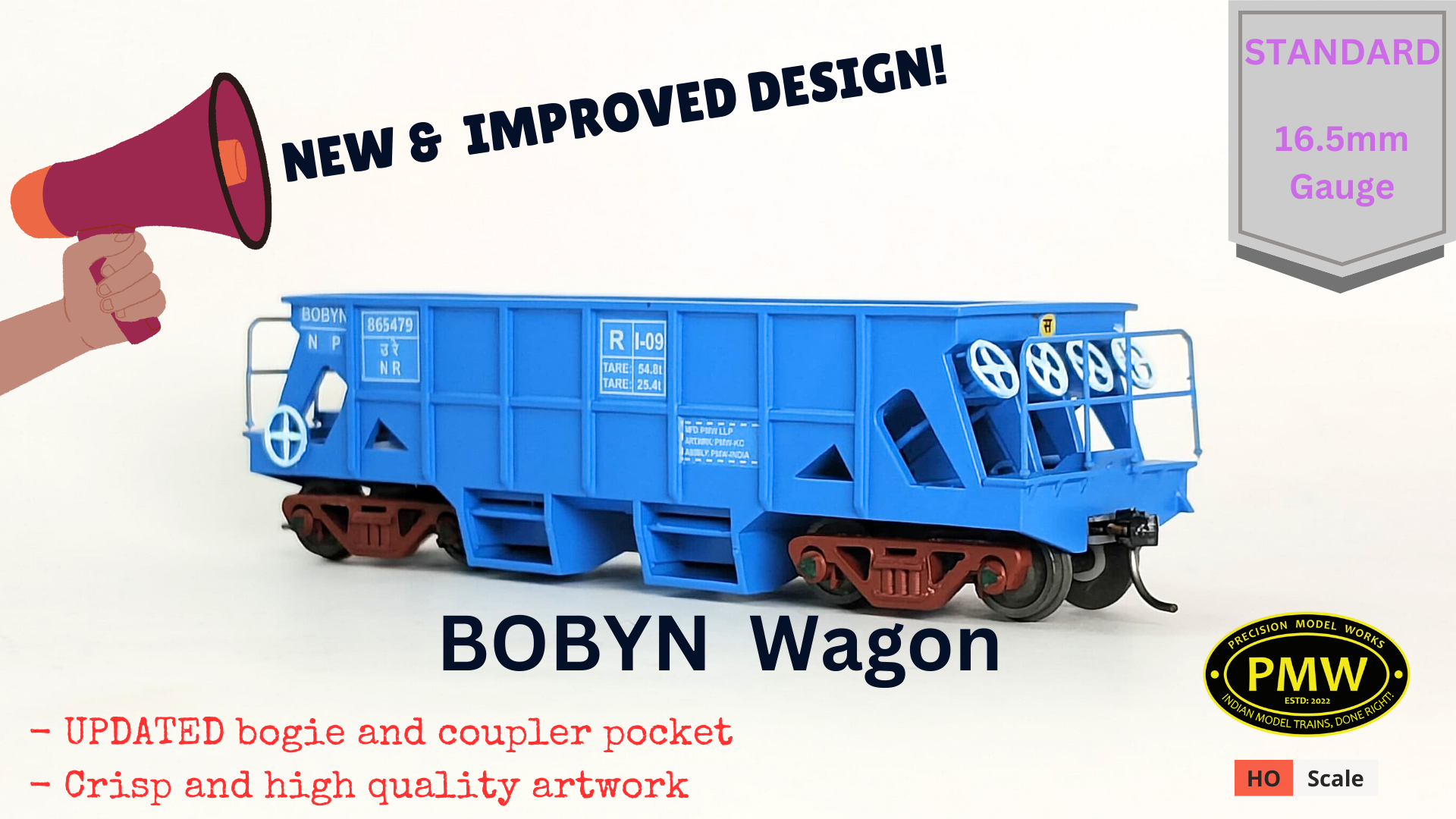 BOBYN Freight Wagon, HO Scale – Precision Model Works