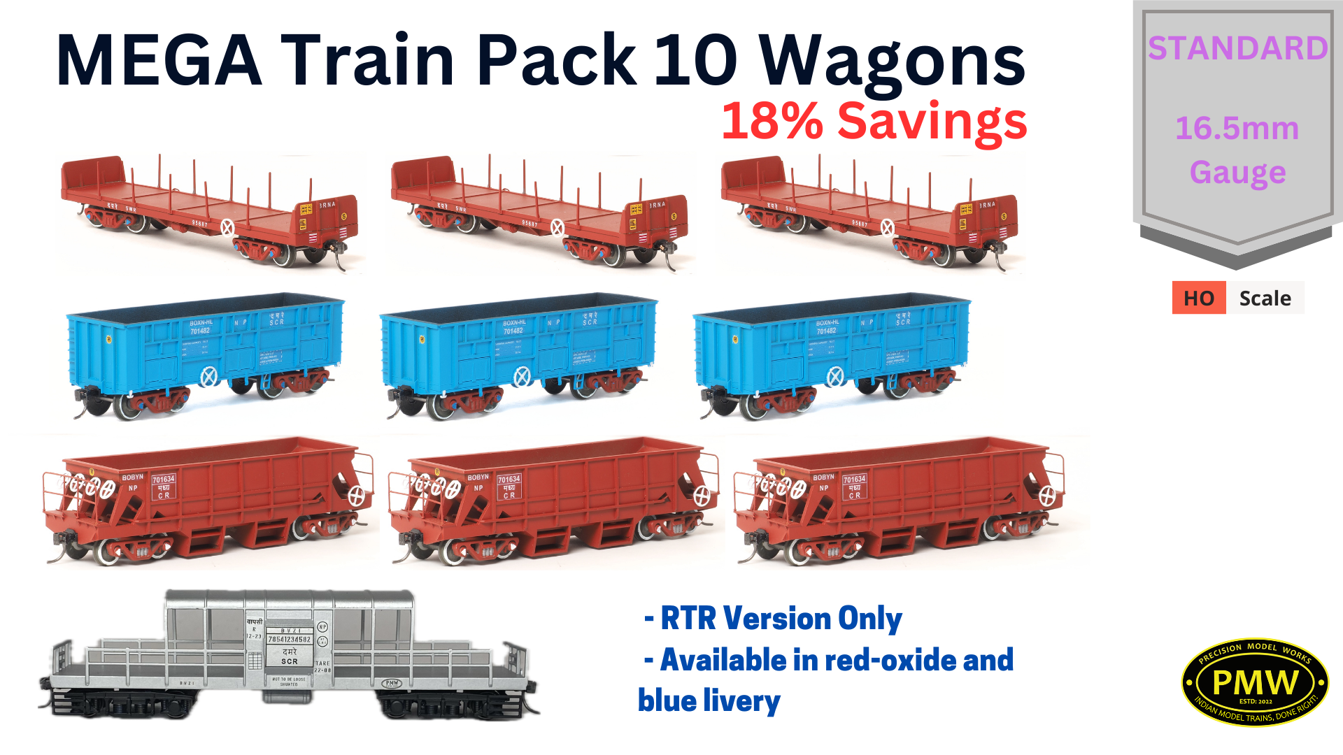 RTR Freight Wagons - HO Scale – Precision Model Works
