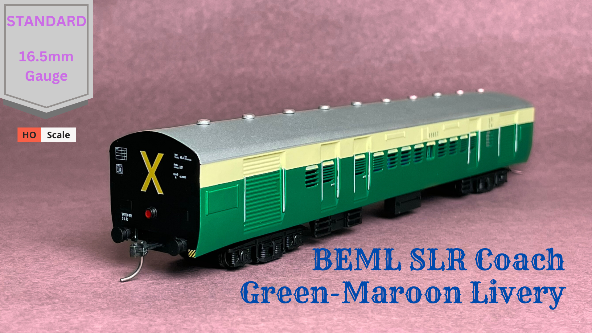 BEML SLR HO Scale: Cream-Green Livery – Precision Model Works