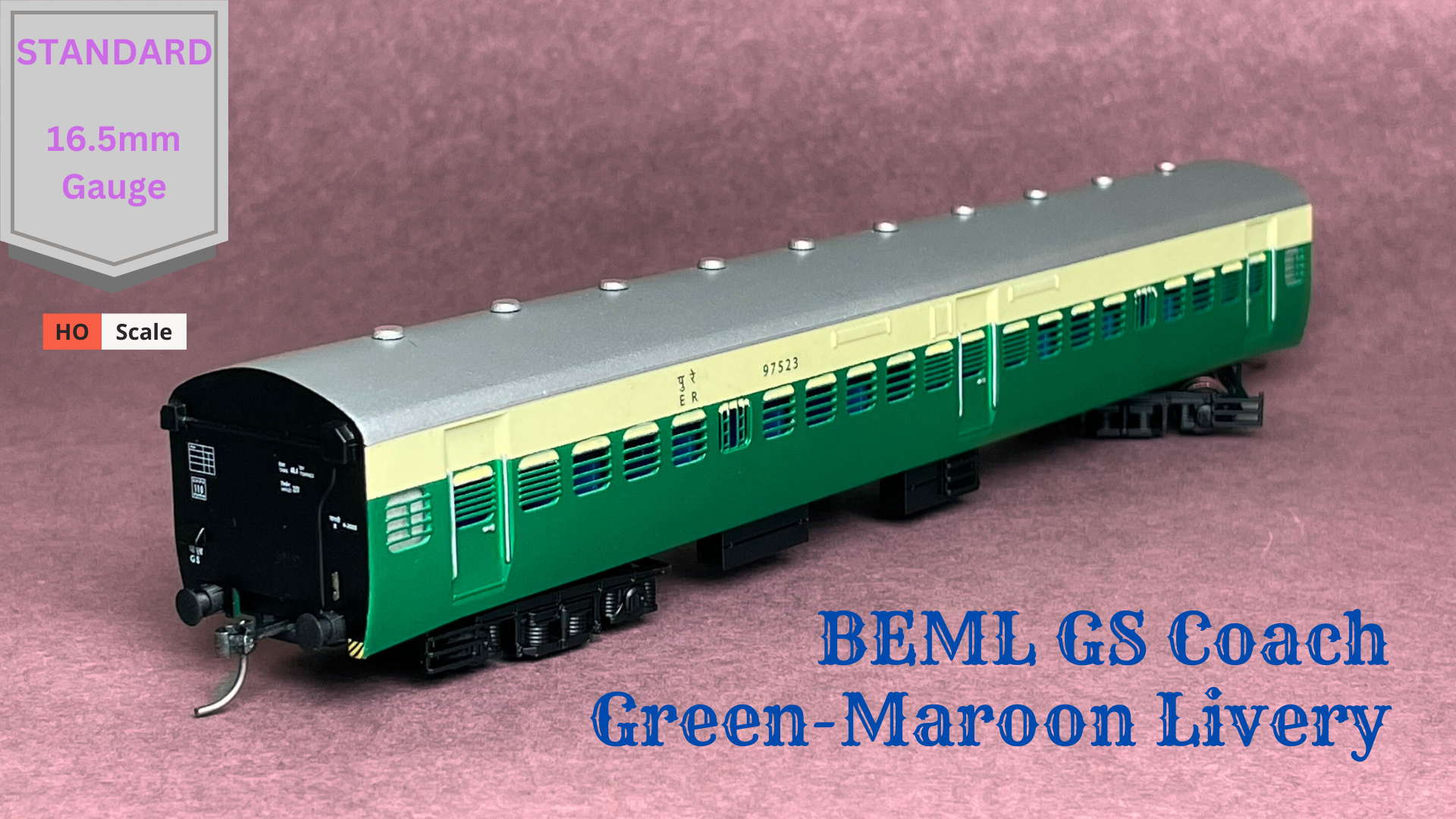BEML GS HO Scale: Cream-Green – Precision Model Works