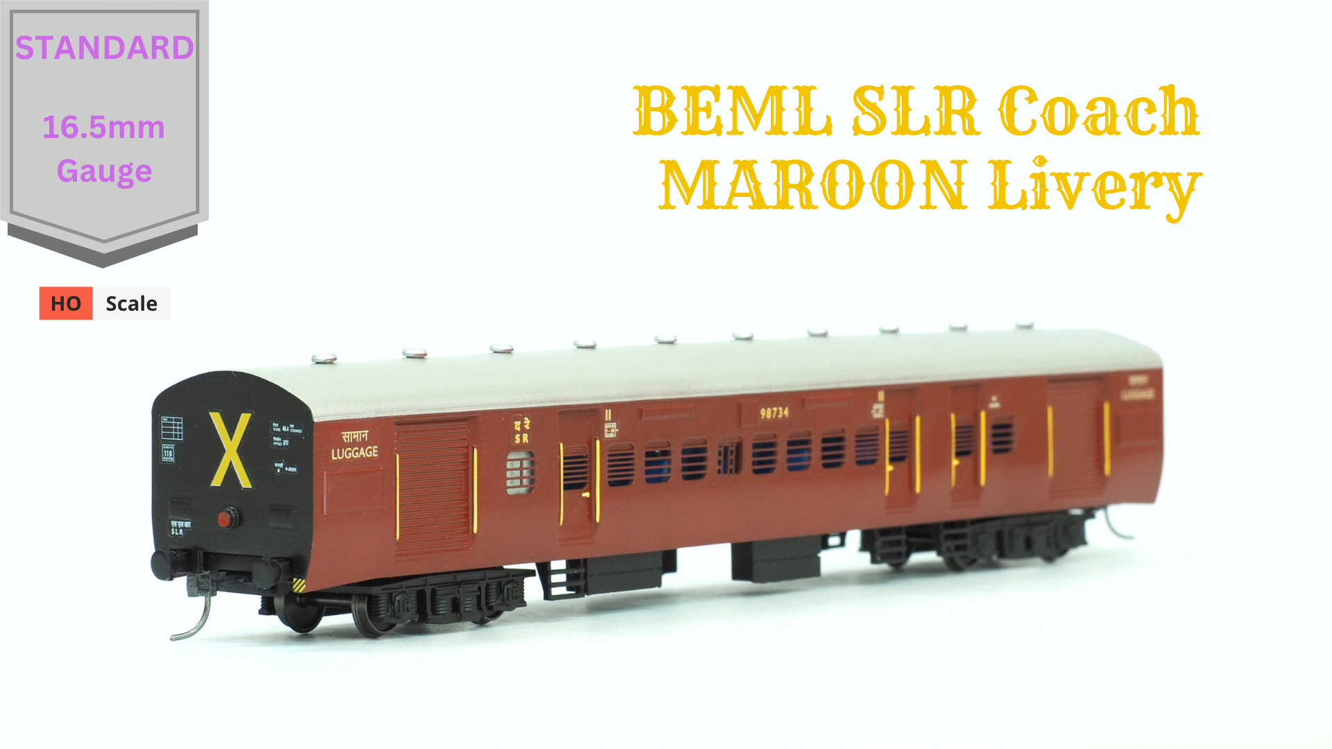 BEML SLR HO Scale - Maroon/Brick Red Livery (1955-1990s) – Precision ...