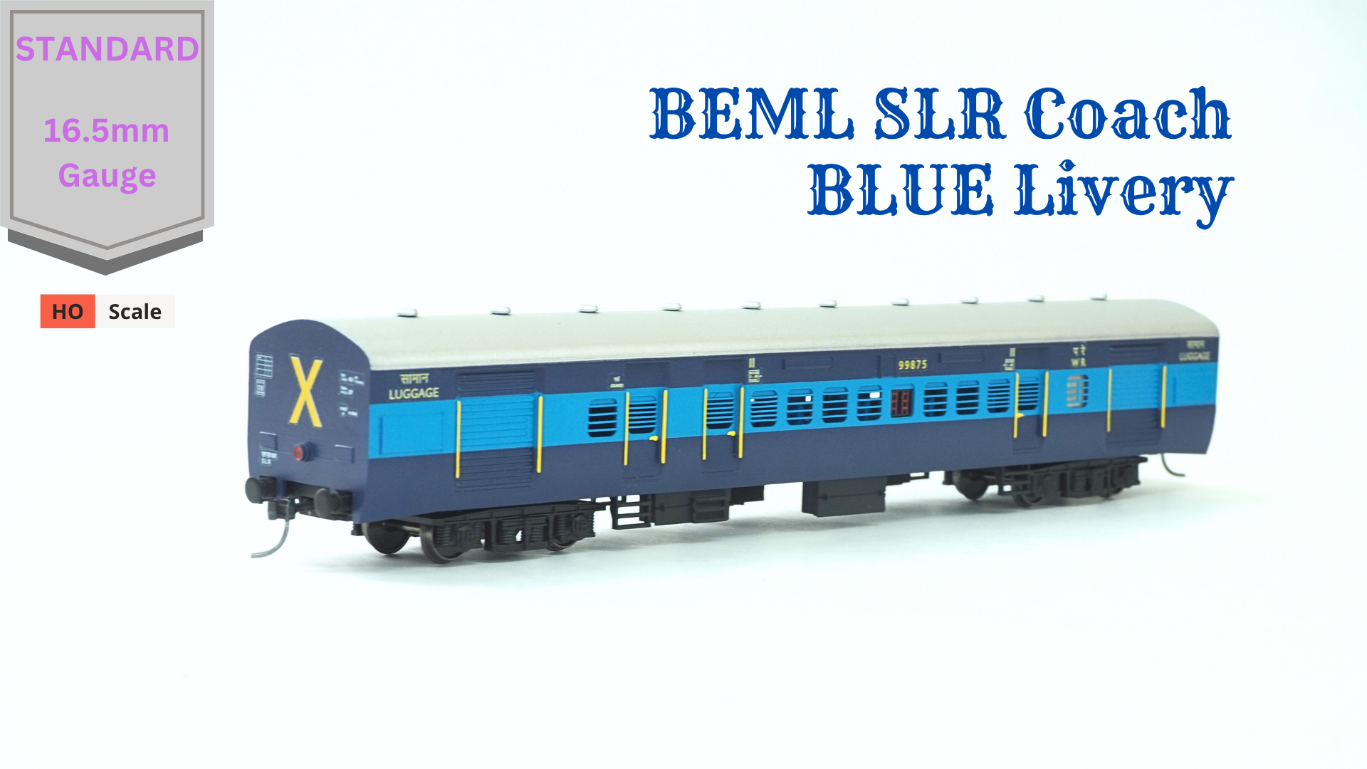 BEML SLR HO Scale - Blue Livery (1990s-Current) – Precision Model Works