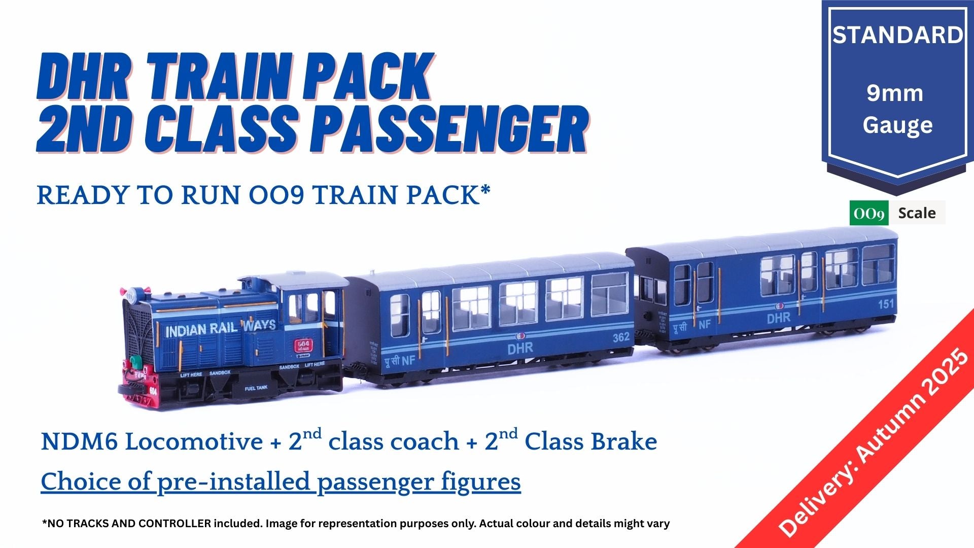 PRE-ORDER: Ready to Run DHR Train Pack, 2nd Class (NO Tracks or Contro ...