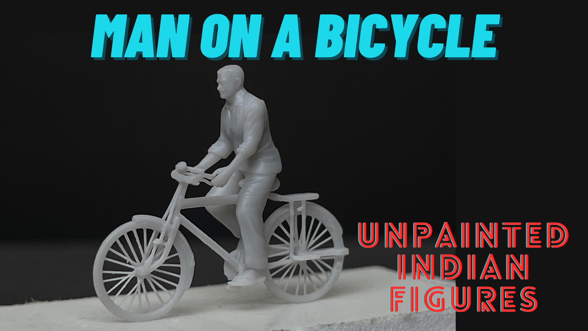 UNPAINTED Figures: Man on a cycle – Precision Model Works