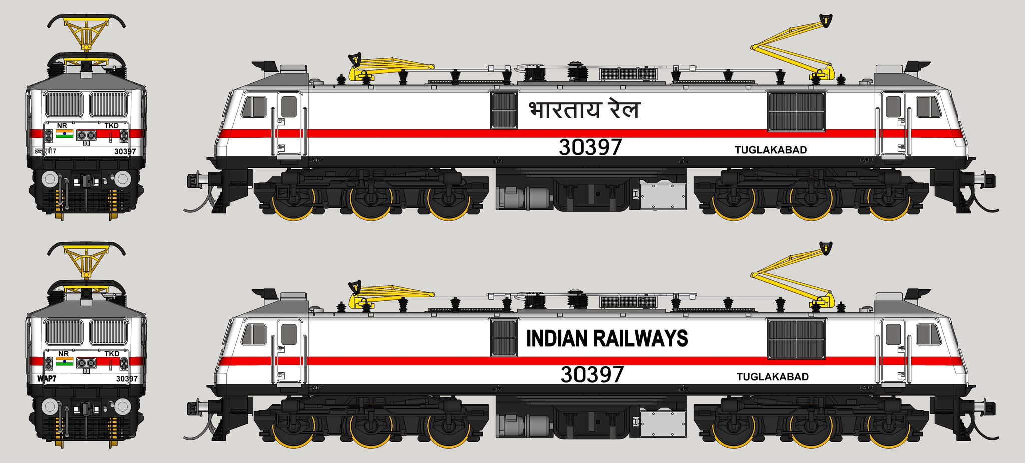PRE-ORDER: WAP7/WAP7i, HO-BG Model, Display – Precision Model Works