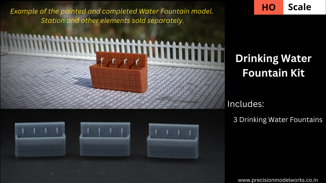 Station Drinking Water Fountain Kit | HO Scale – Precision Model Works