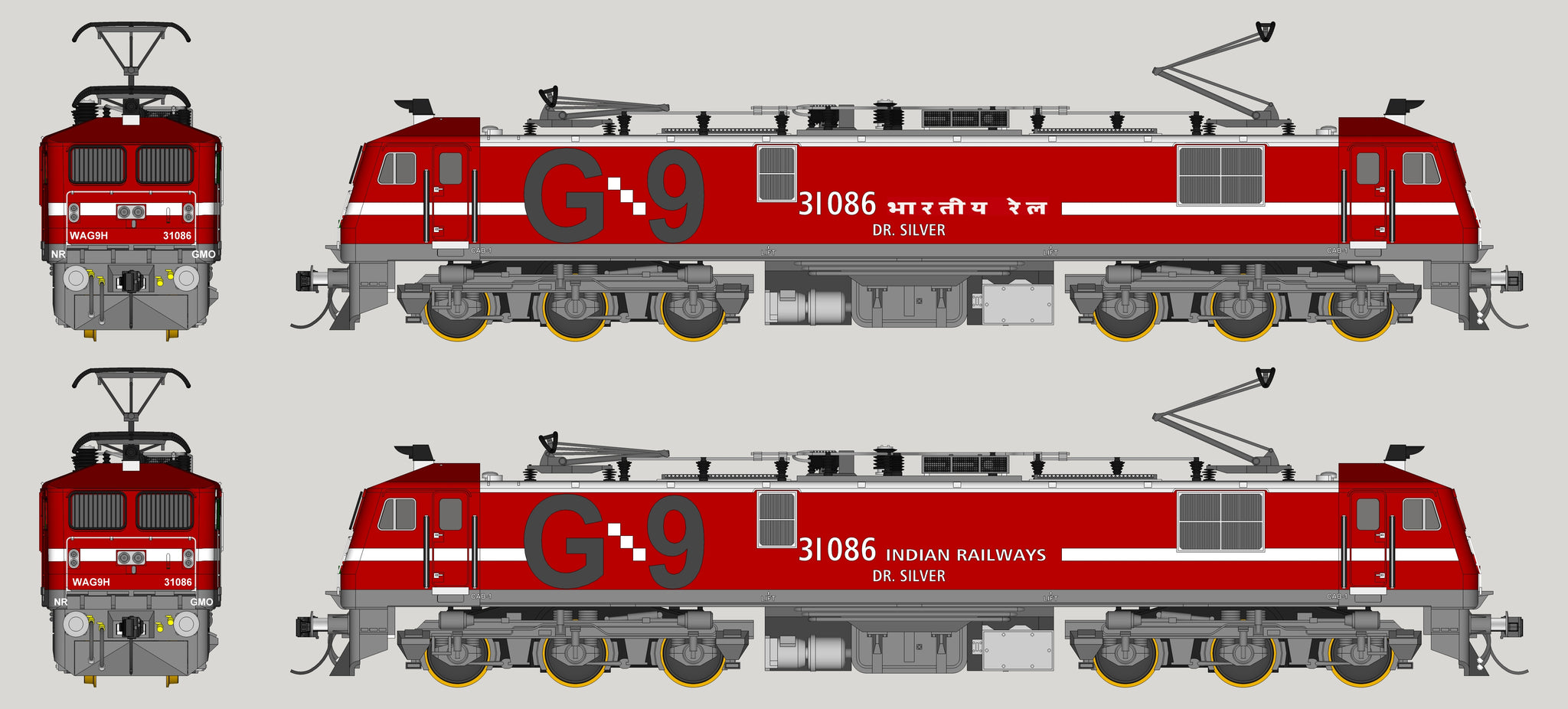 Indian Railways WAG9 RTR Model HO Scale (1:87) – Precision Model Works