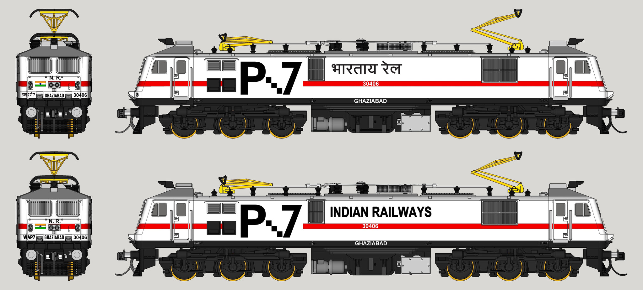 Indian Railways WAP7i RTR Model HO Scale (1:87) – Precision Model Works