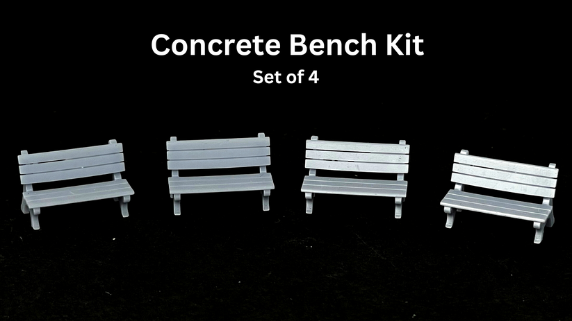 Concrete Bench Kit HO Scale – Precision Model Works